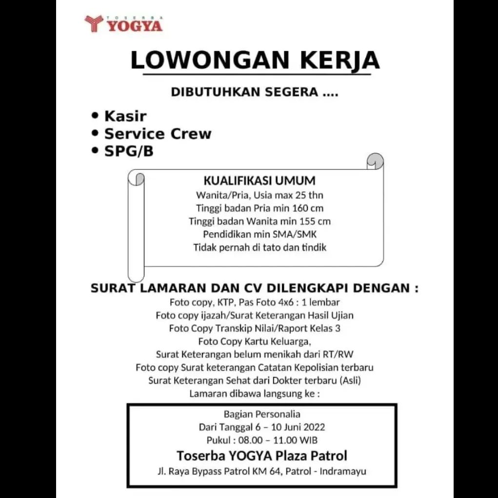 Loker Yogya Pamanukan Patrol 2022 - LOKER SUBANG ID