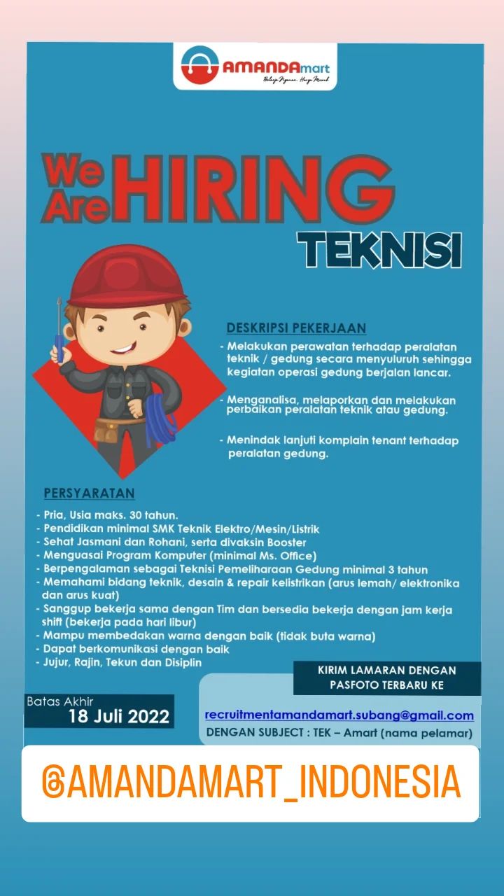 Loker Amanda Mart Subang 2022 - LOKER SUBANG ID