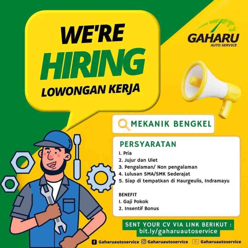 Loker Gaharu Auto Service Indramayu - LOKER SUBANG ID