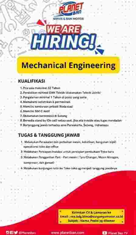Lowongan Kerja Planet Ban Subang November 2022 - LOKER SUBANG ID