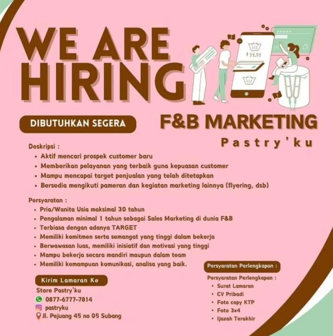 Lowongan Kerja Subang Pastry ku Subang Agustus 2024 Terbaru - LOKER ...