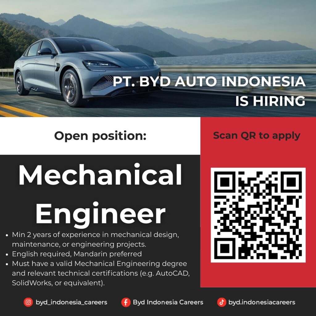 Lowongan Kerja Subang PT BYD Auto Indonesia April 2025 Terbaru - LOKER ...